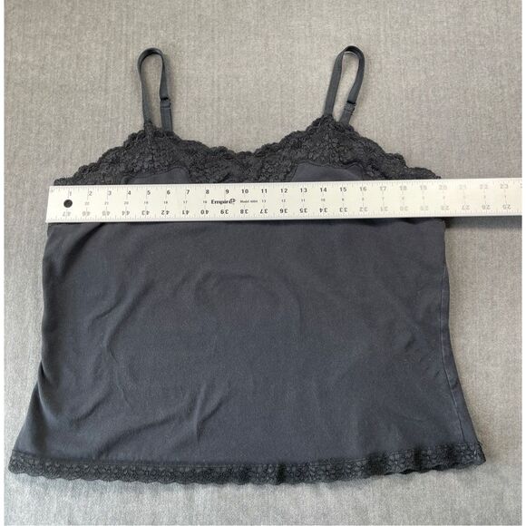 Avenue | Tops | Avenue Lace Trim Cami Tank Top Womens Xl Black Y2k Goth ...